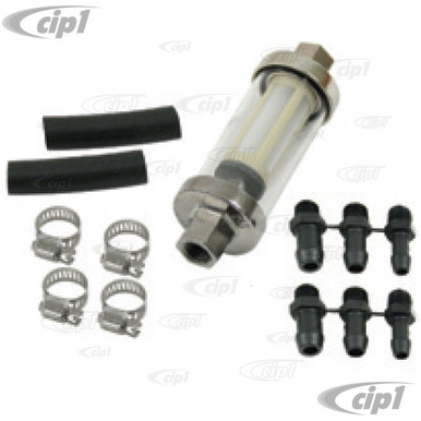 C13-9065 - EMPI -INLINE UNIVERSAL SEE-THRU FUEL FILTER KIT - WITH 1/4 ...