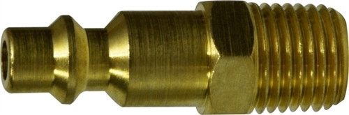 Industrial Interchange Brass Male Plug - Pneumatic Quick Disconnect
