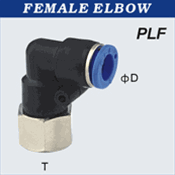 Composite Push to Connect Hose Fittings - Female Swivel Elbow