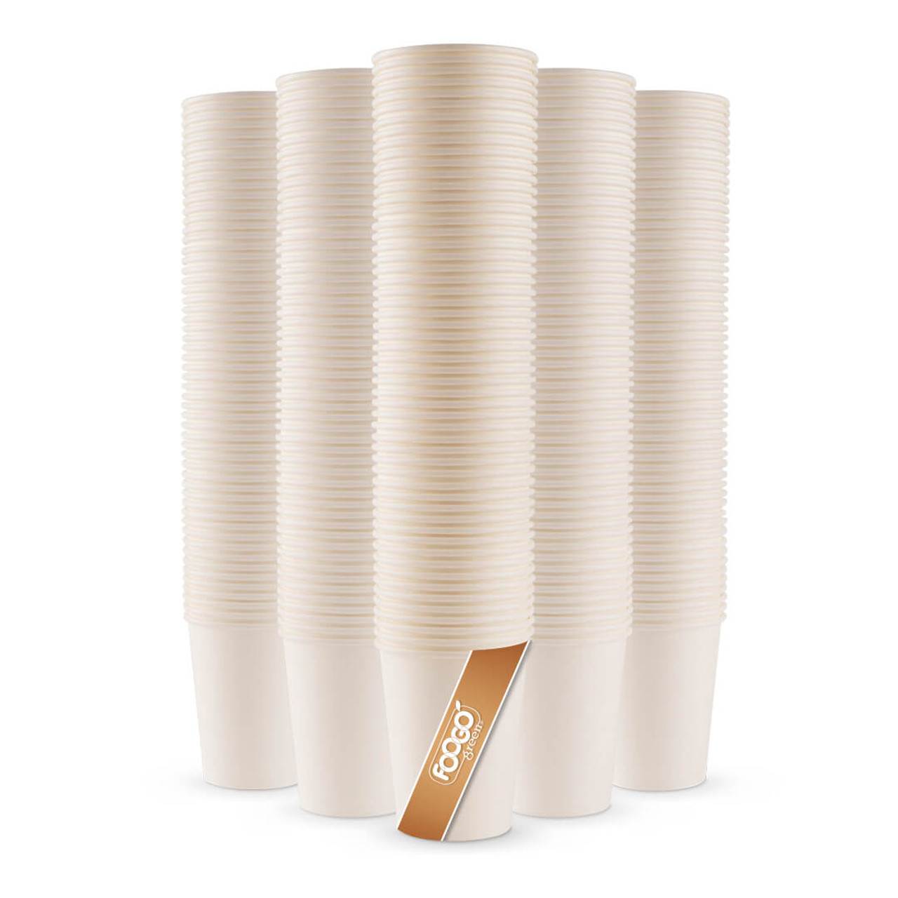 8oz Single Wall Paper Cups White