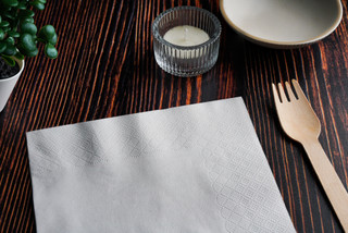 33x33cm White Paper Napkins | FSC® Certified, Compostable Serviettes