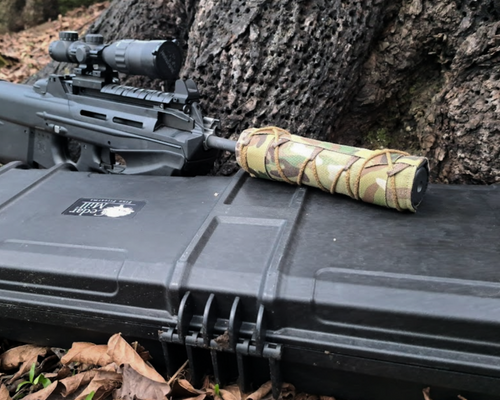 Camo Pattern Tactical Rifle Suppressor Wrap Sleeve Cover Silencer ...