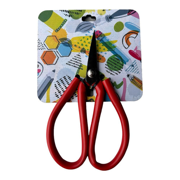 Small Red Handle Scissor Printed Wood Holder - Art And Craft ...