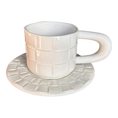Espresso Ceramic Set - Checkers - lifestyle @ BALI TRADING