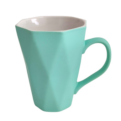 Seagreen, Diamond Pattern Ceramic Mug - lifestyle @ BALI TRADING