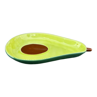 Ceramic Avocado Plate - lifestyle @ BALI TRADING