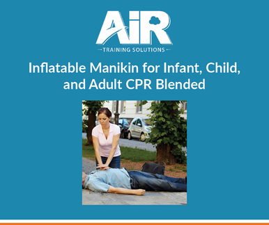 Inflatable Manikin for Infant, Child, and Adult CPR Blended