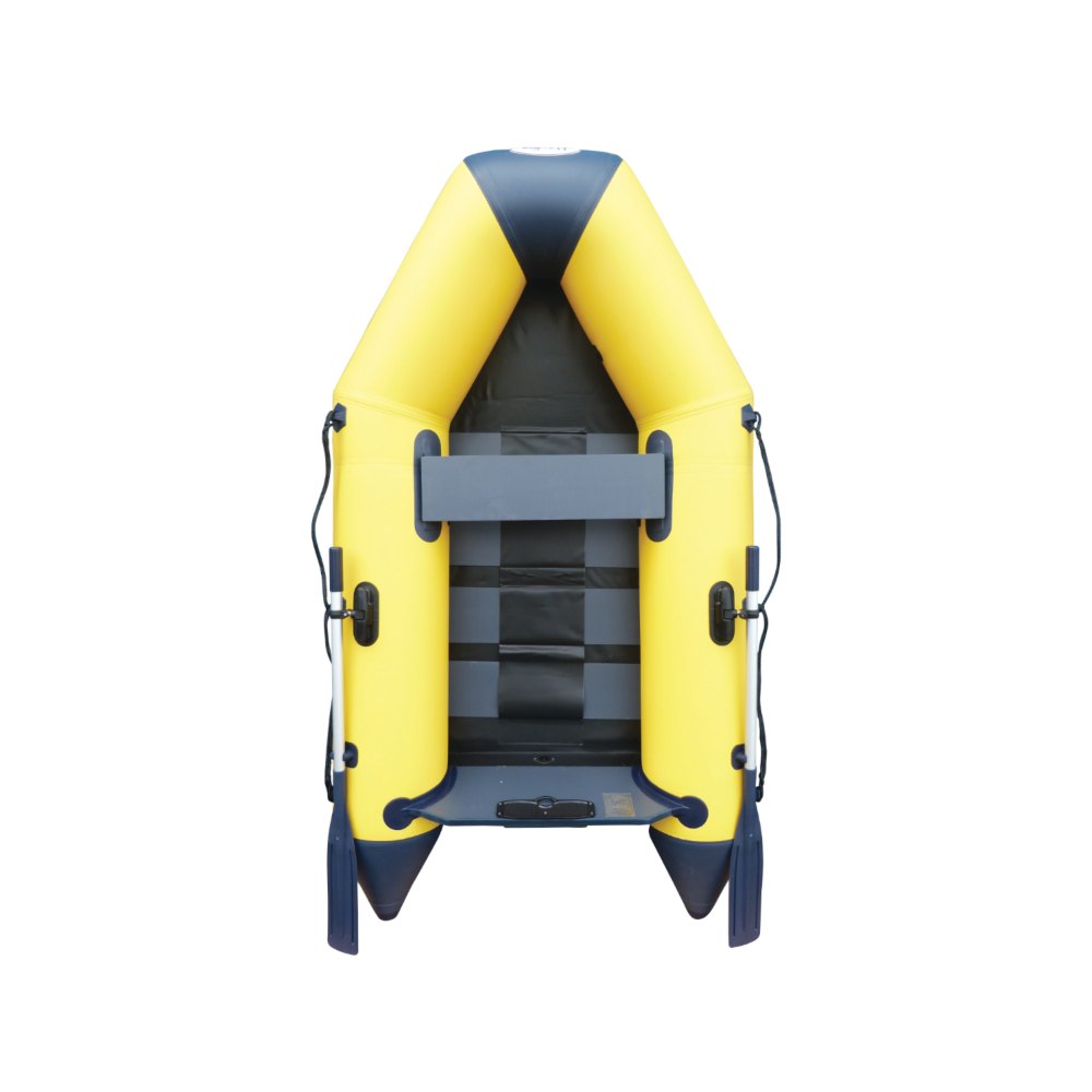 WavEco 2.50m Yellow Ultra Inflatable Boat with Solid Transom & Slatted ...