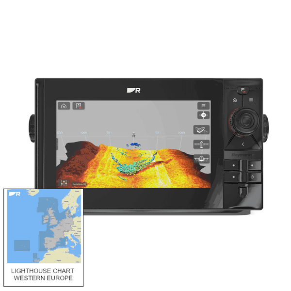 Raymarine Axiom 2 Pro 9 RVM with Western Europe Lighthouse Chart ...