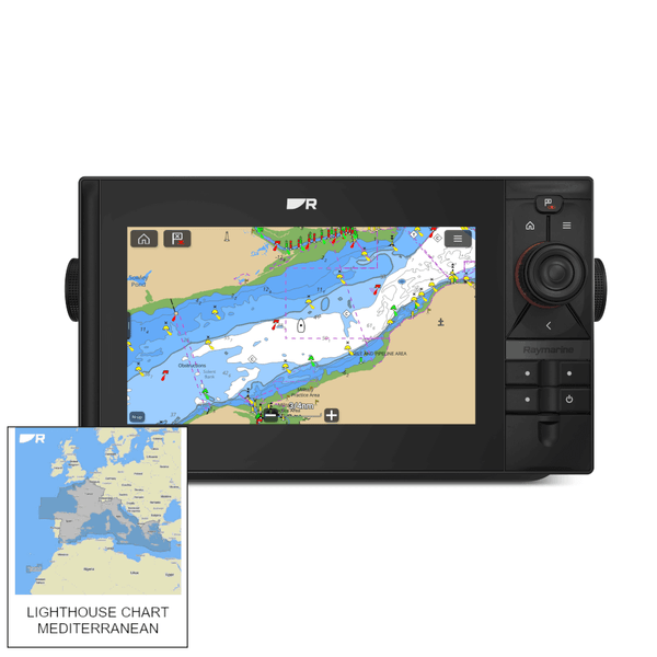 Raymarine Axiom 2 Pro 12 S with Mediterranean Lighthouse Chart ...