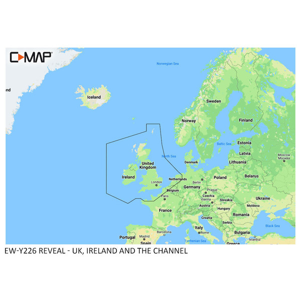 C-MAP Reveal - UK, Ireland & English Channel - Rowlands Marine Electronics