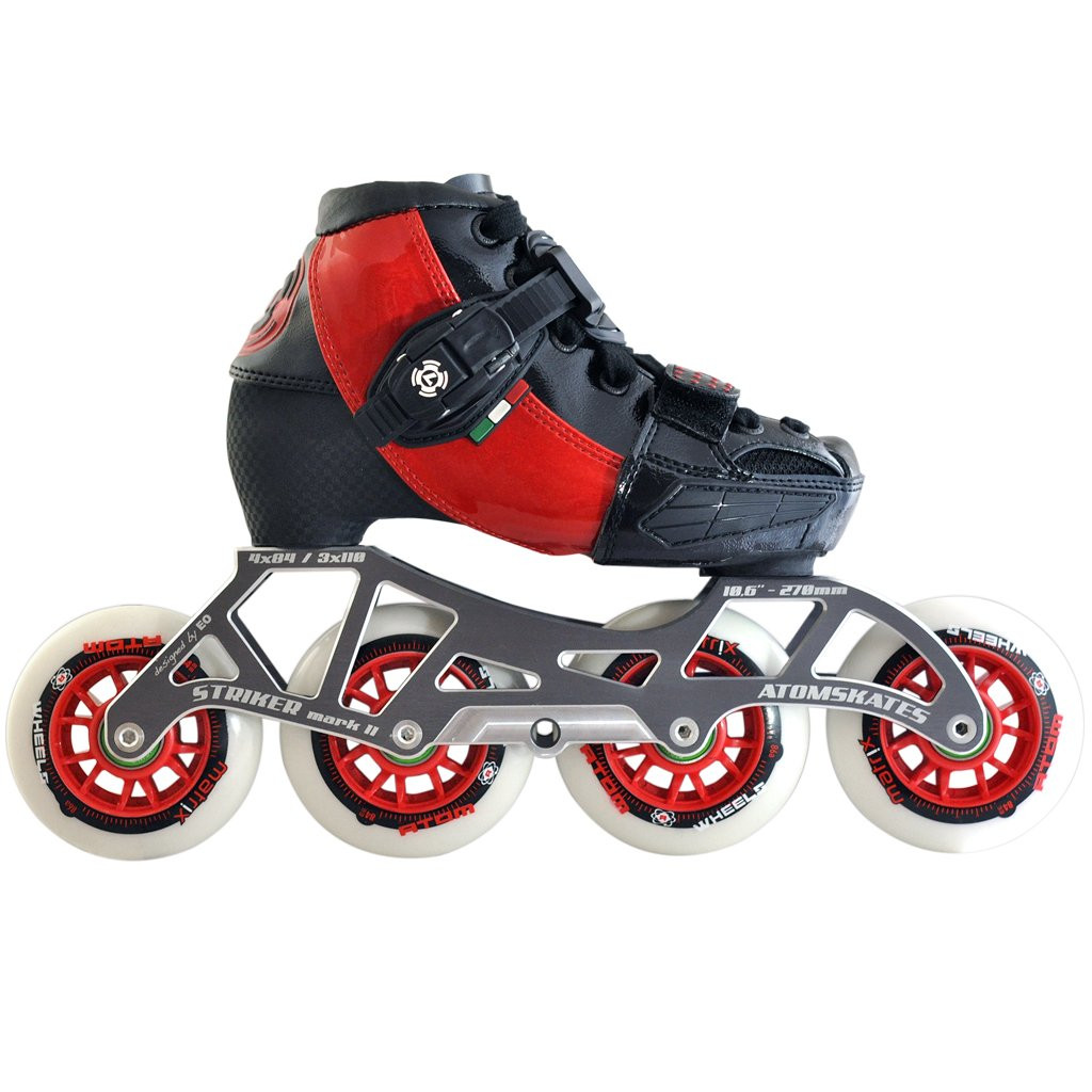 Atom Luigino Kid's 4 Wheel Adjustable Challenge Outdoor Inline Skate Package
