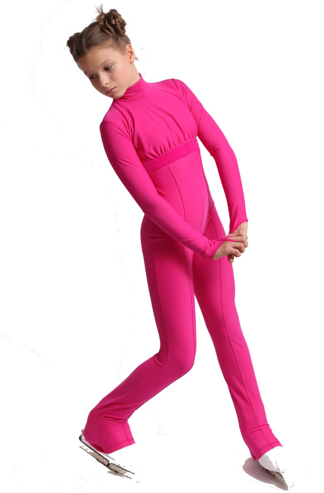 IceDress Figure Skating Overalls - Thermal - Style (Fuchsia with Velvet ...