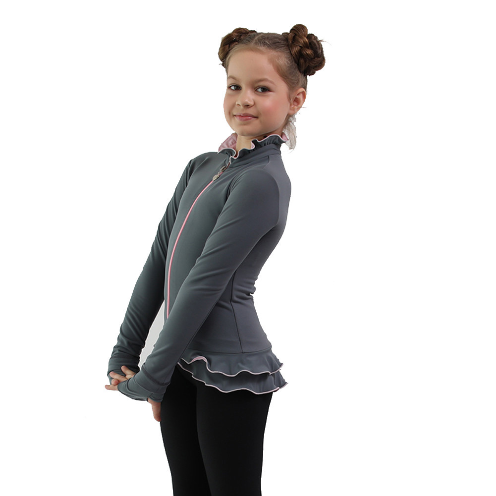 IceDress Figure Skating Pants - Thermal - Minx (Light Grey, Pink, Black)