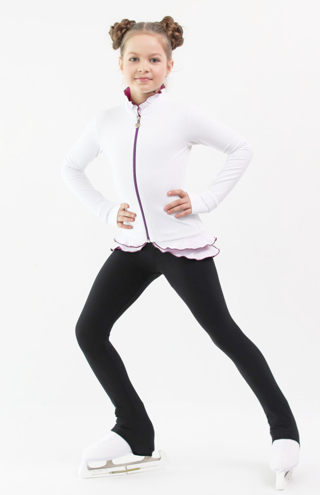 IceDress Ice Skating Outfit - Thermal - Minx (Size AS, White, Purple ...