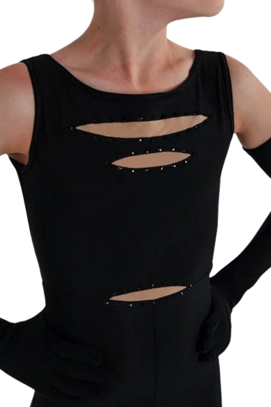 IceDress - Thermal Figure Skating Overalls - "Gothic" Black, Complete ...