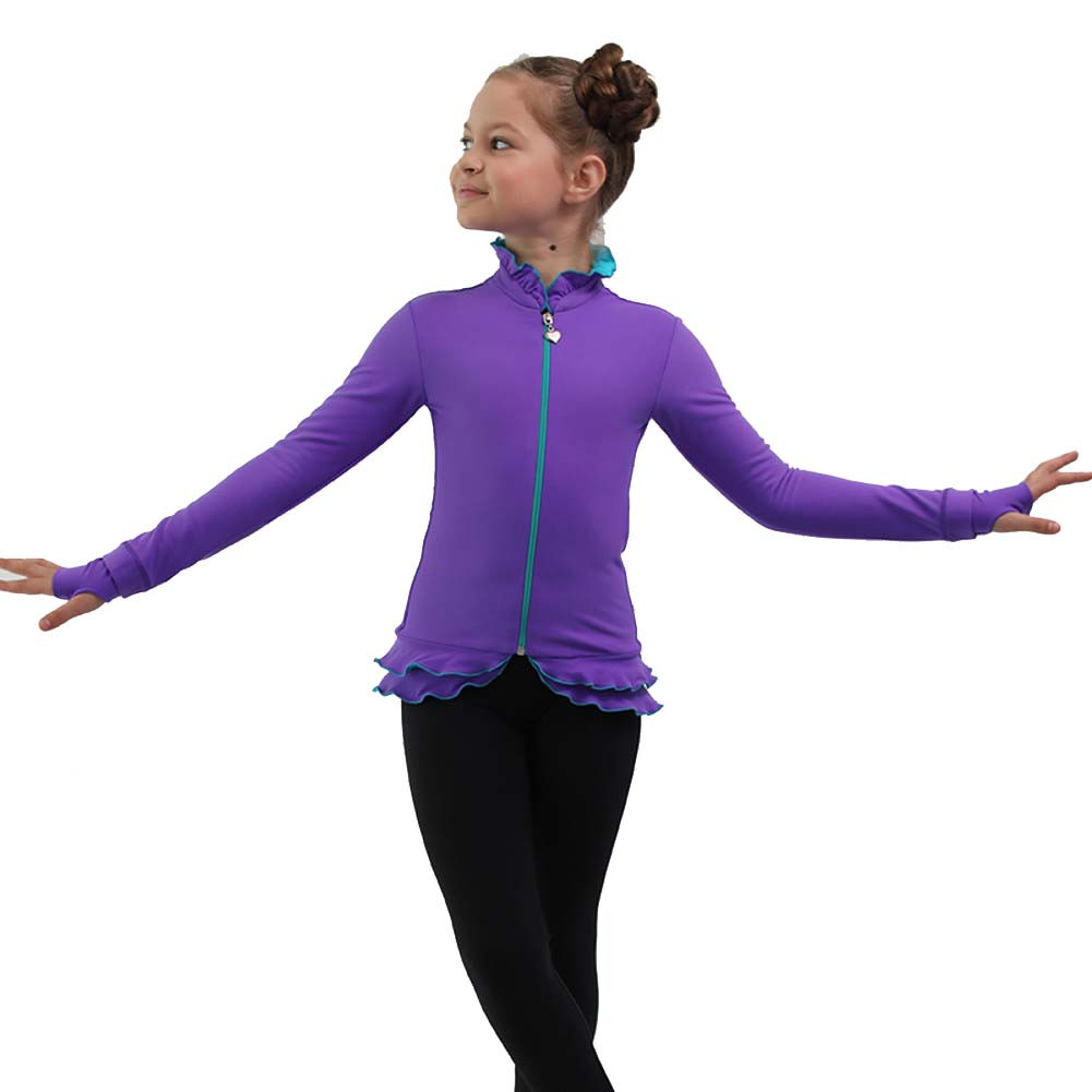 IceDress Ice Skating Jacket - Thermal - Minx (Size as, Purple,Turquoise ...