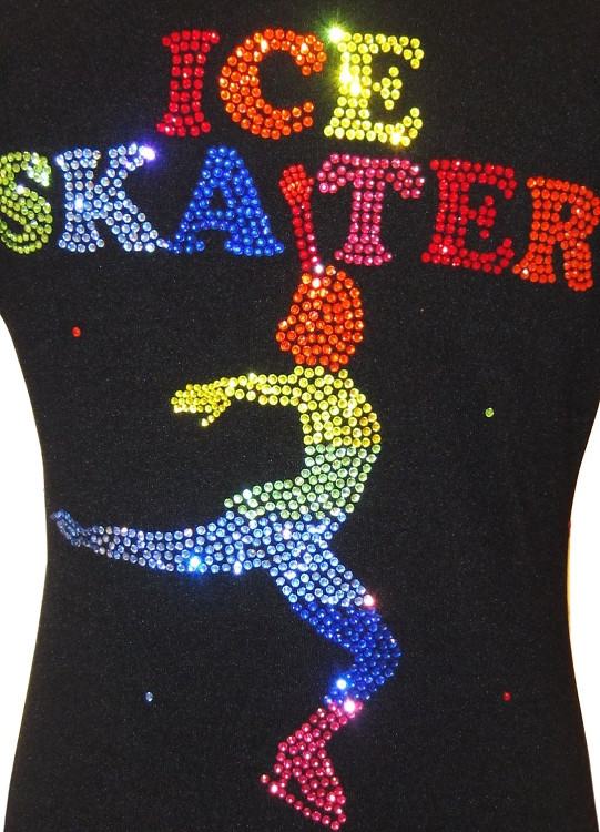 Ice Skating Jacket with Rainbow Ice Skater Design