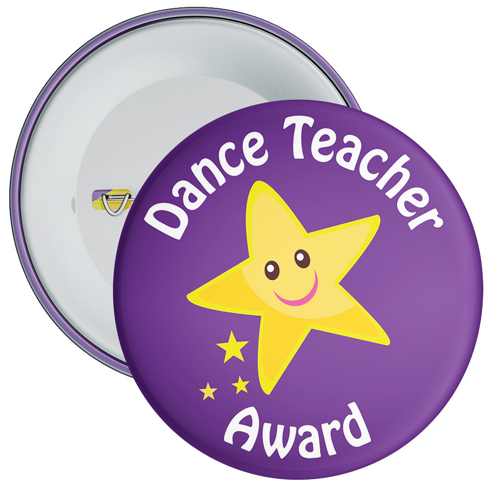 Pack of 20 School Dance Teacher Award Badge 2 - The Badge Centre
