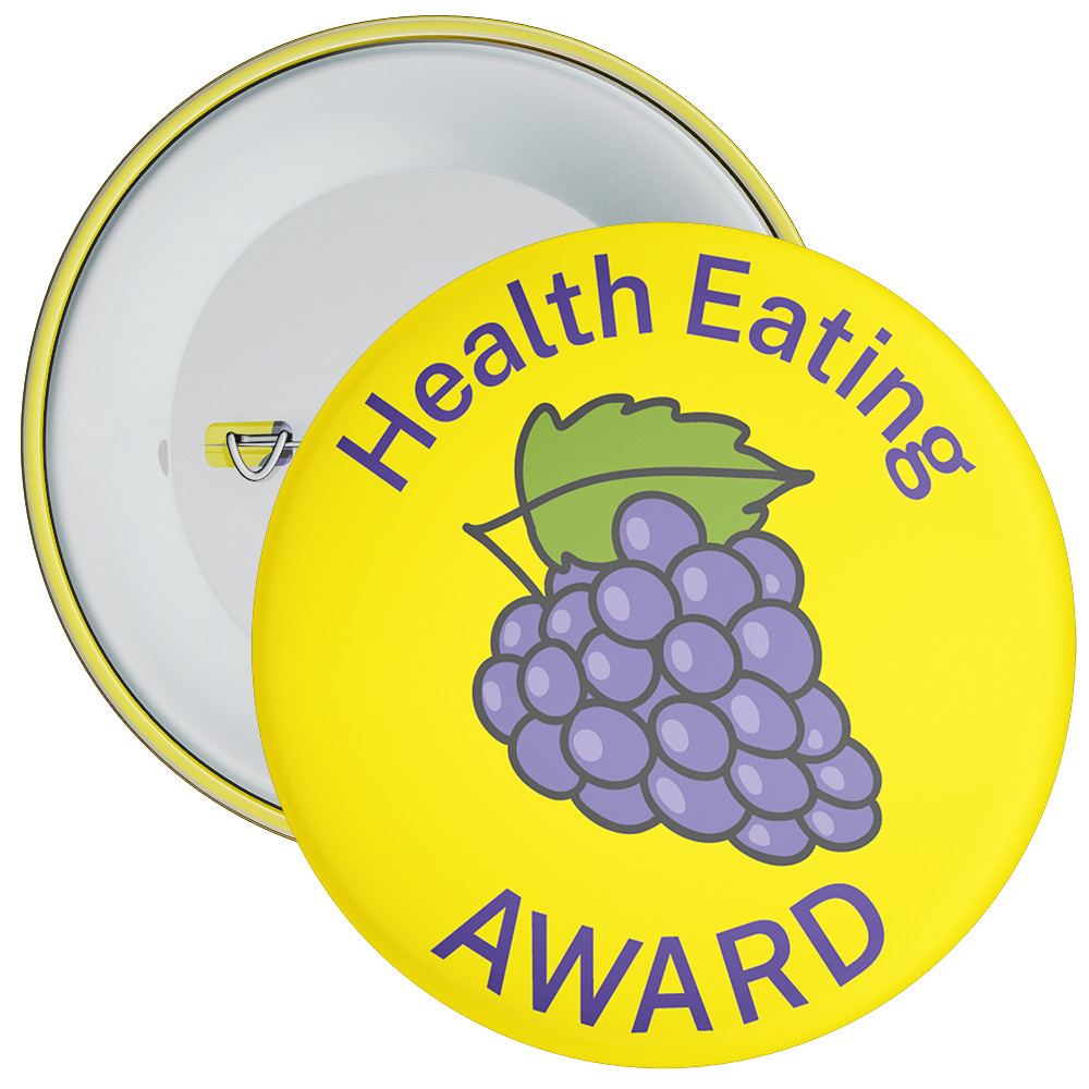 Pack of 20 School Healthy Eating Award Badge - The Badge Centre