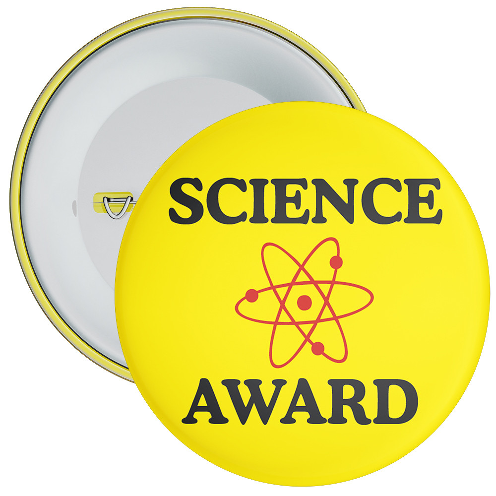 Pack of 20 School Yellow Science Award Badge - The Badge Centre