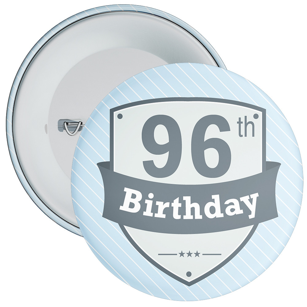 Vintage Retro 96th Birthday Badge - Age 96 Badge - Boy - Blue - The ...