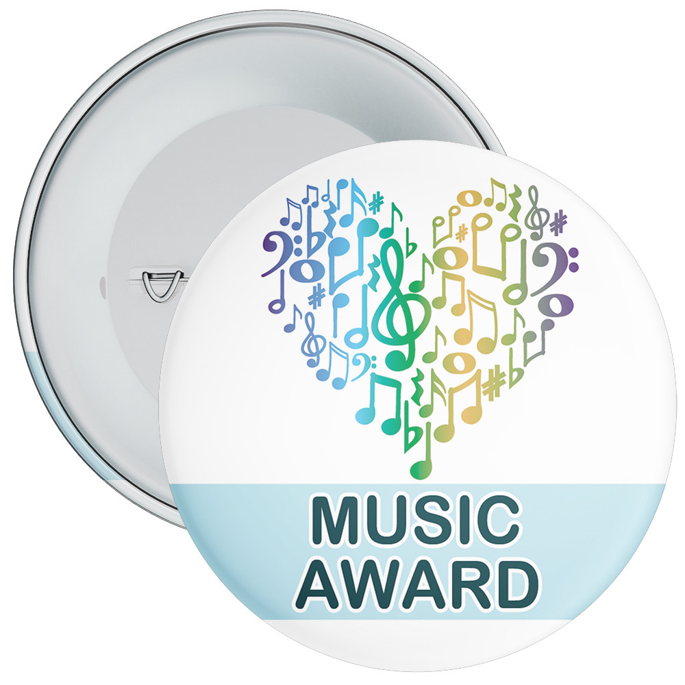 Pack of 20 School Colourful Music Award Badge - The Badge Centre