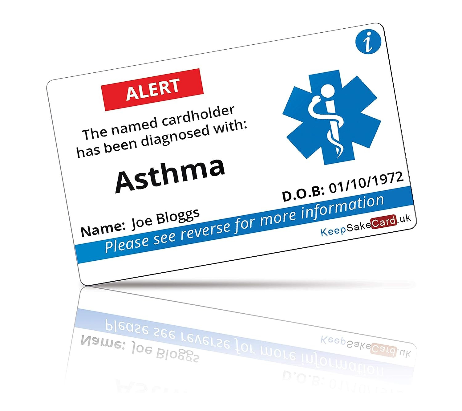 Asthma Medical I.C.E. Card - The Badge Centre