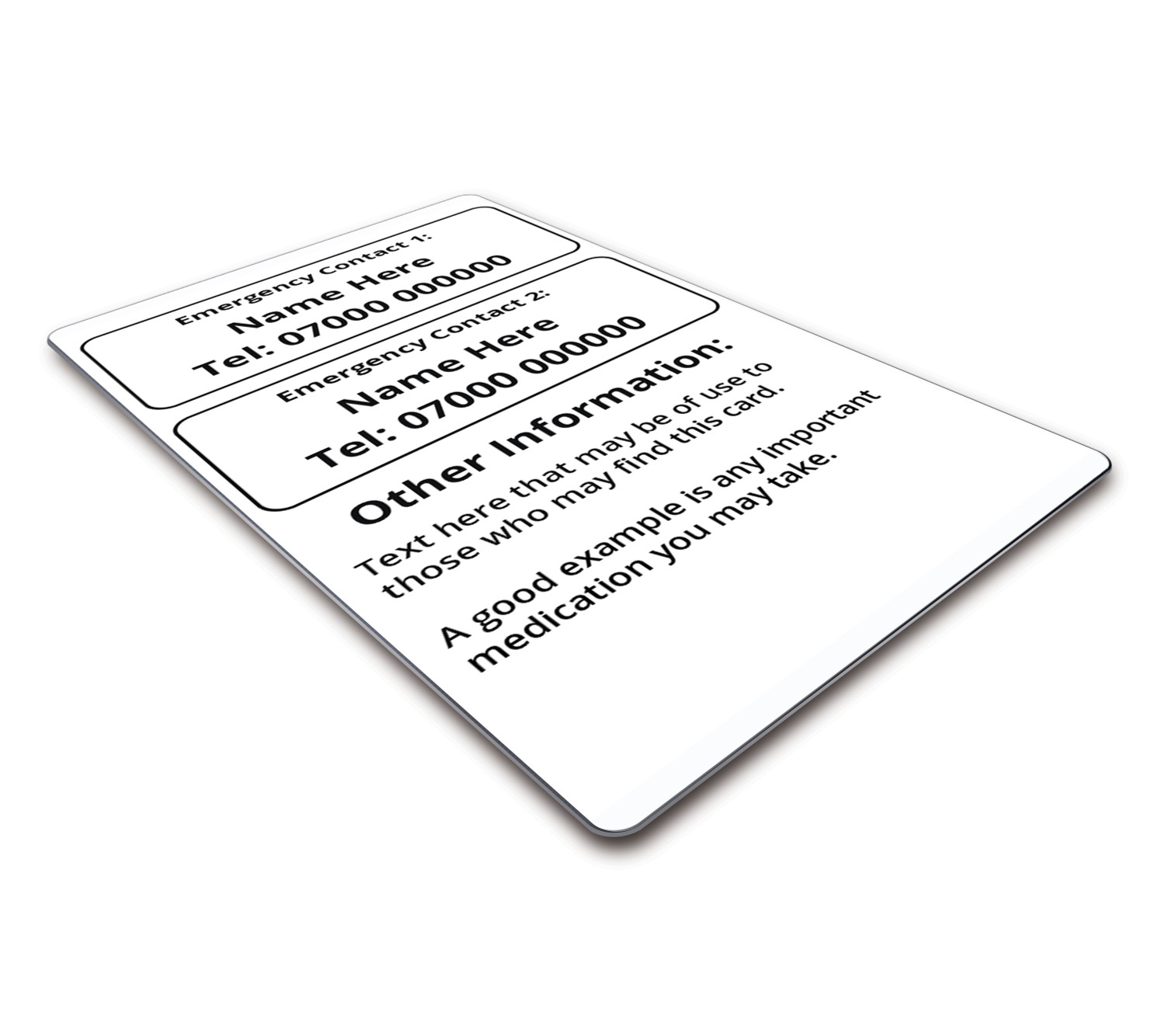 Pacemaker Medical I.C.E. Card - The Badge Centre