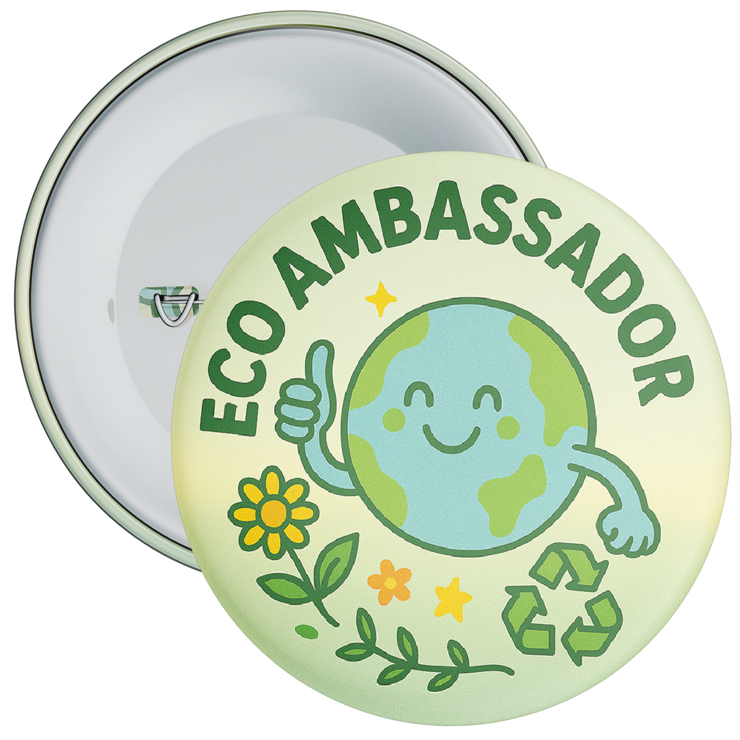 Pack of 20 School ECO Ambassador Badge - Green - The Badge Centre