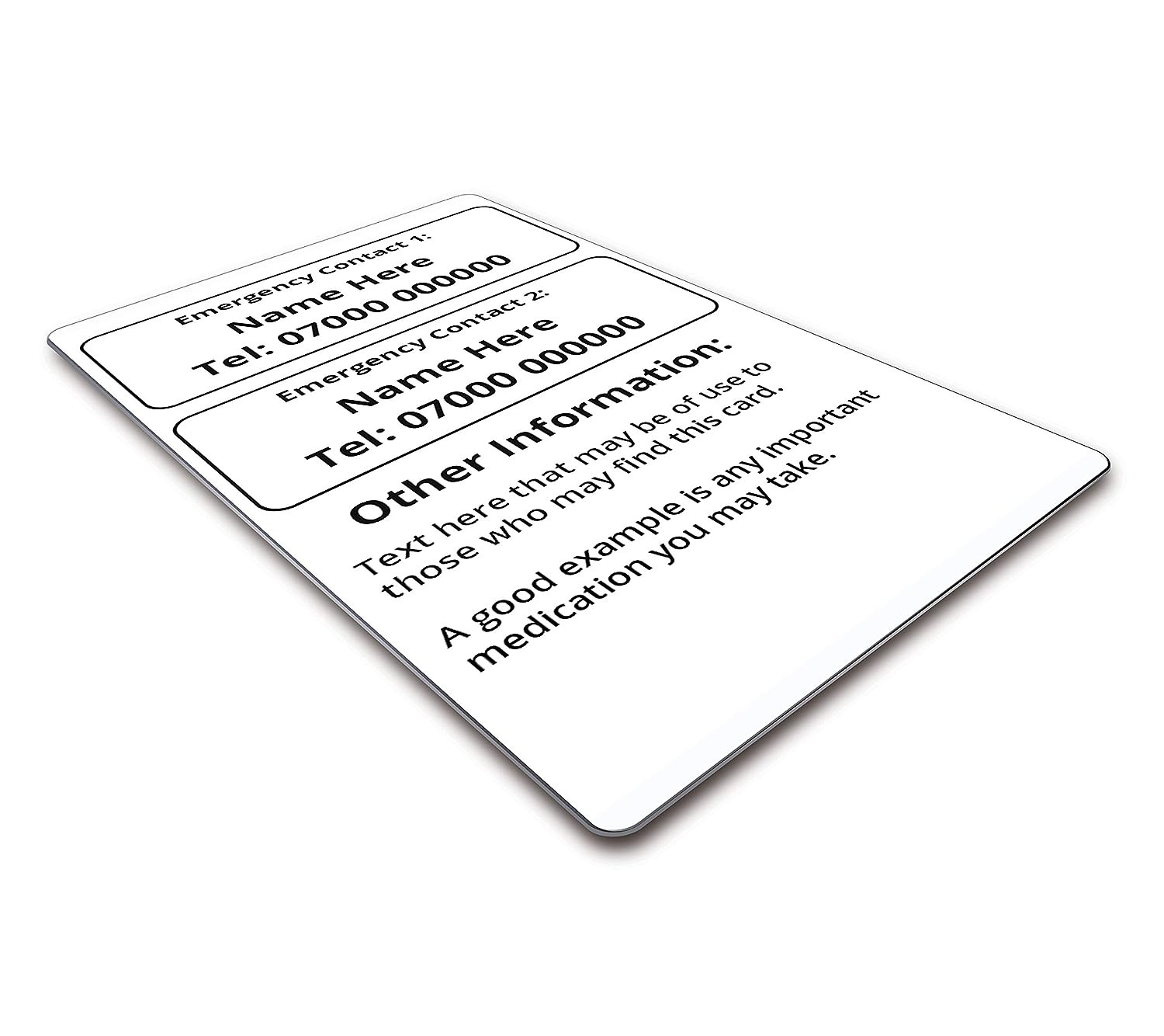 Borderline Personality Disorder Medical I.C.E. Card - The Badge Centre