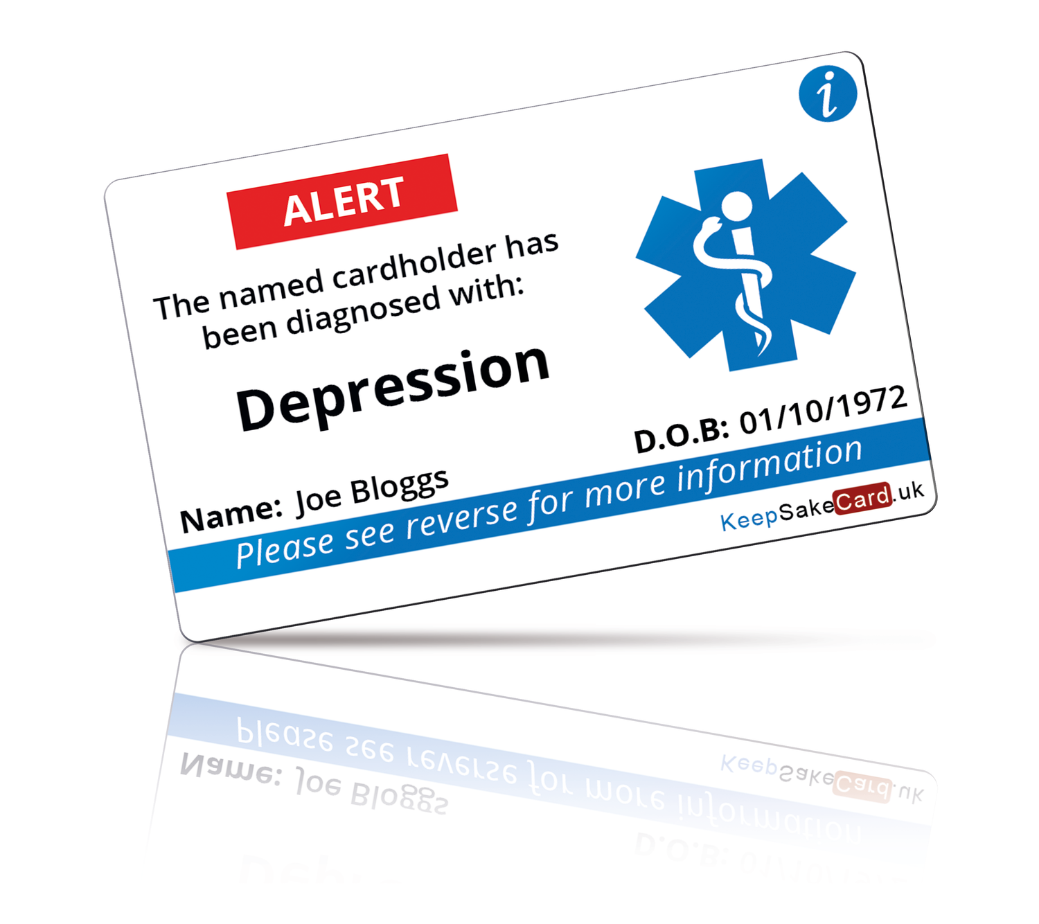 Depression Medical I.C.E. Card - The Badge Centre
