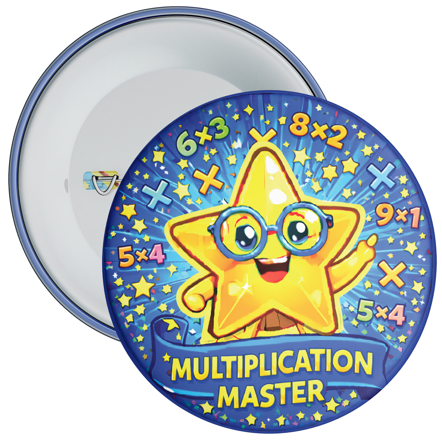 Blue Multiplication Master Maths School Badge Pack - Times Tables ...