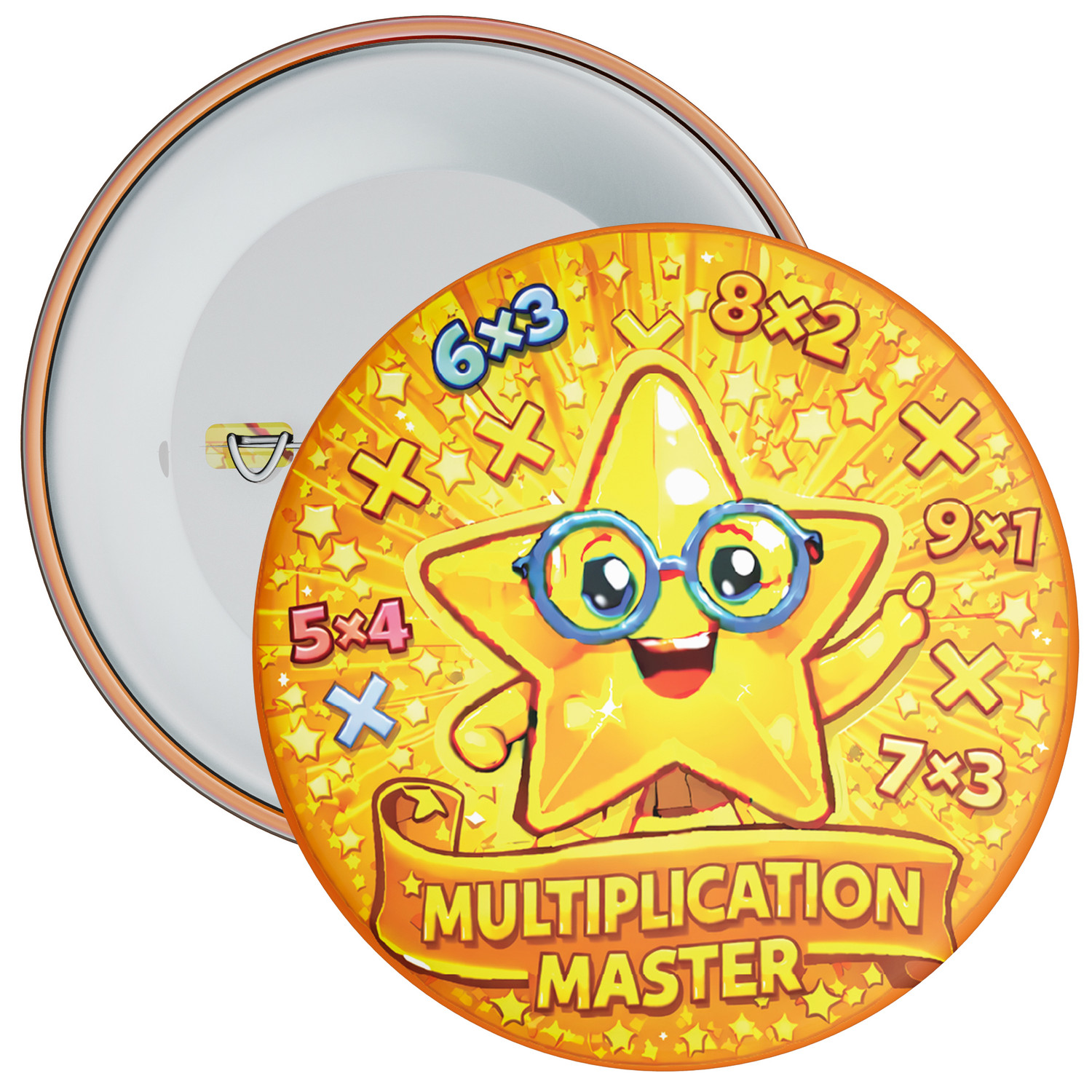 Yellow Multiplication Master Maths School Badge Pack - Times Tables ...