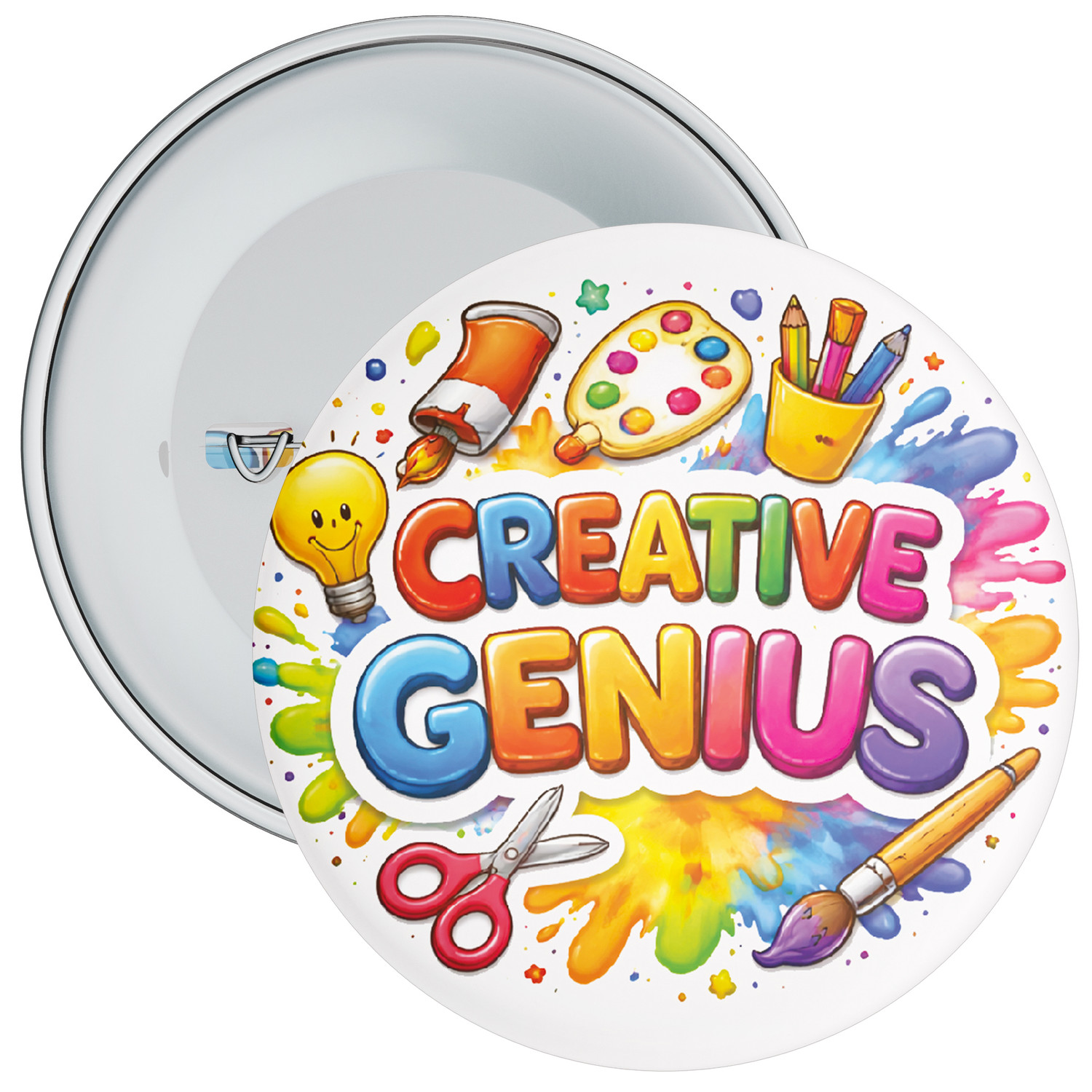 Creative Genius School Reward Badge - Art and Creativity Achievement ...