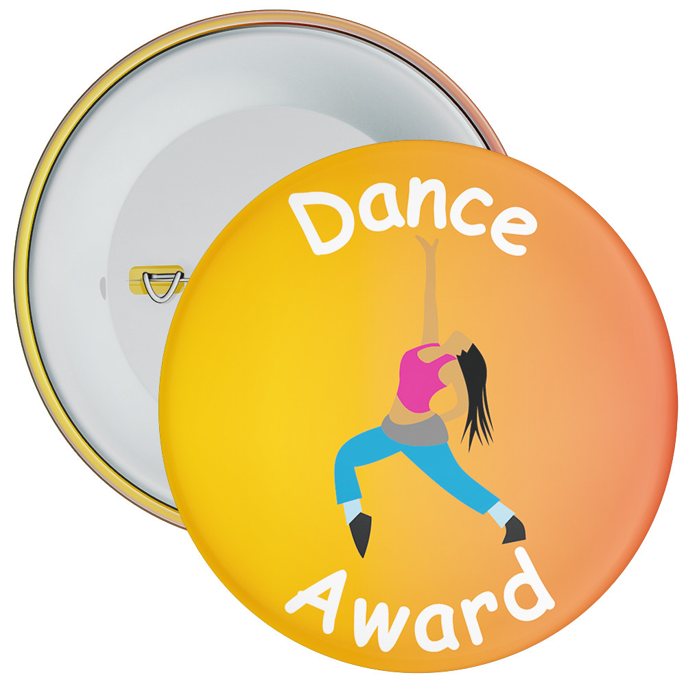 Pack of 20 School Amazing At Dance Badge Orange - The Badge Centre
