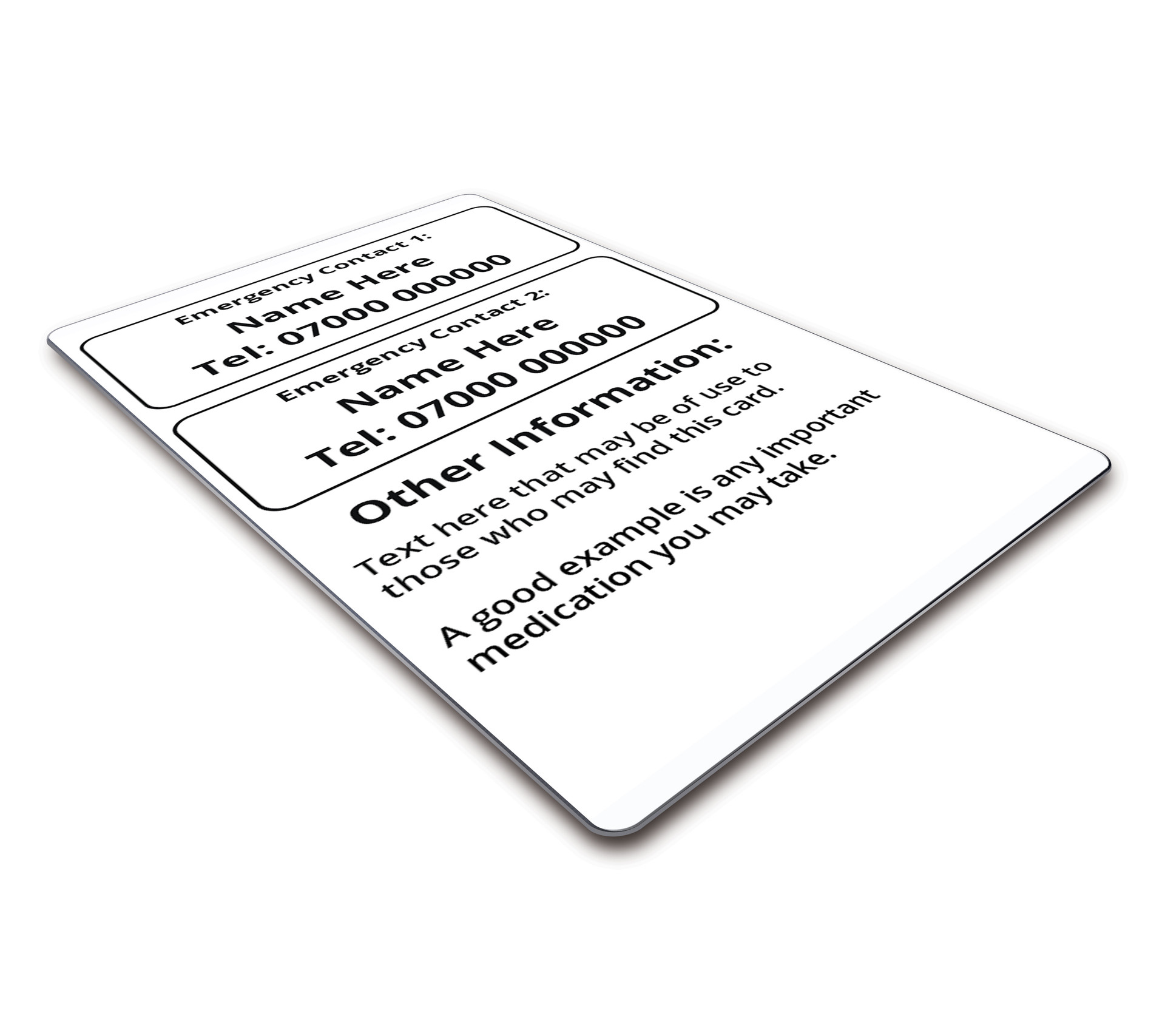 Pacemaker Medical I.C.E. Card - The Badge Centre