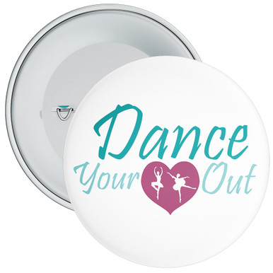 Pack of 20 School Dance Your Heart Out Badge - The Badge Centre
