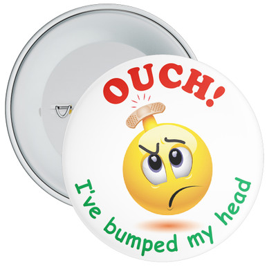 Pack of 20 School Ouch! I've Bumped My Head Badge - First Aid Badge ...