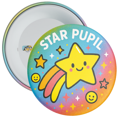 Pack of 20 School Colourful Shooting Star Pupil School Badge - The ...
