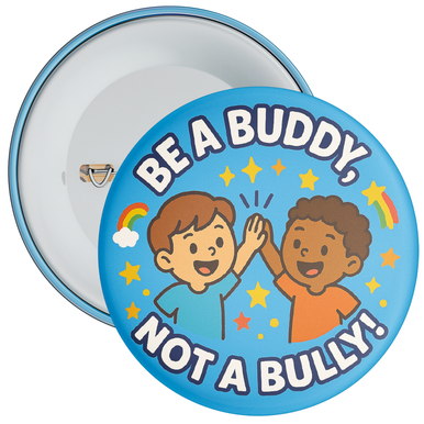 Pack of 20 School Be A Buddy, Not a Bully Boys Anti Bullying Badge ...
