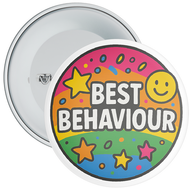 Pack of 20 School Best Behaviour Badge - Colourful - The Badge Centre