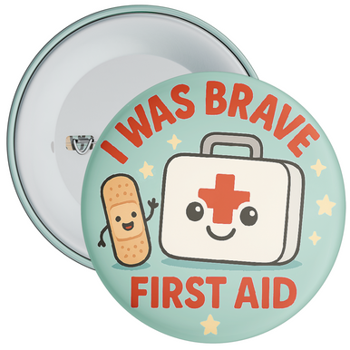 Pack of 20 School I Was Brave First Aid Badge - First Aid Badge - Green ...