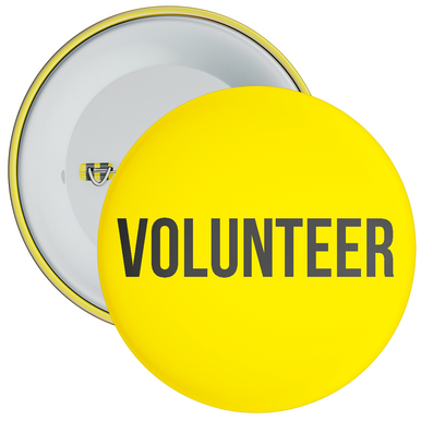 Volunteer Badge Badge - Retail Badges - Yellow - The Badge Centre