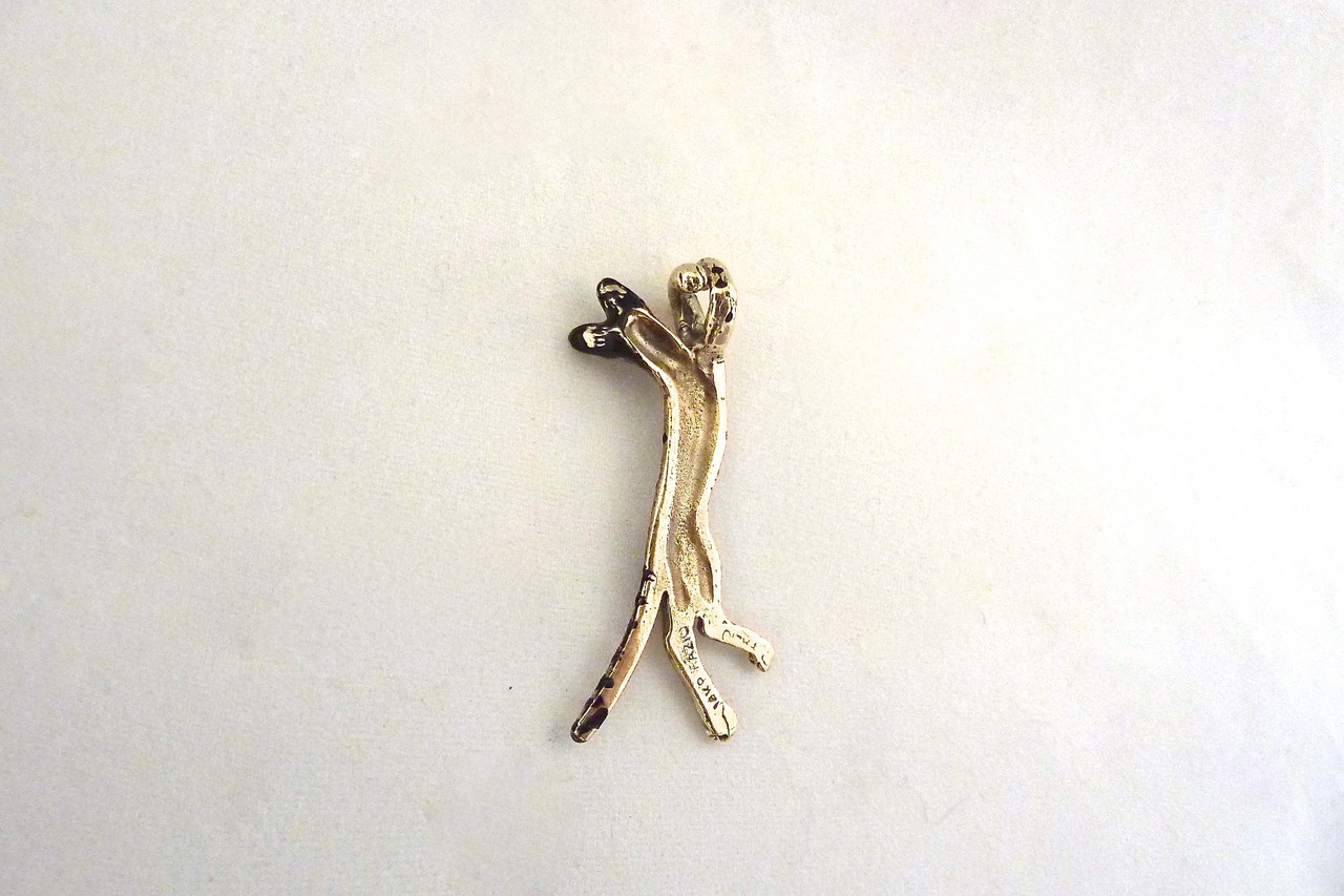 Serval Cat Pendant 14kt Gold