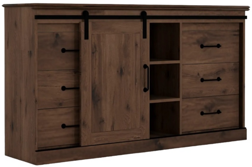 The Aspen Oak 1-Door TV Media Console is available at Ruckers Furniture