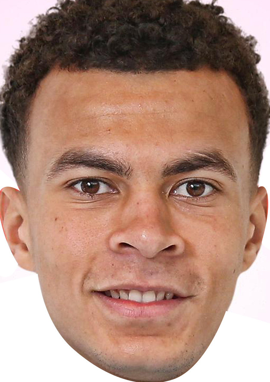 Dele Alli England Football Sensation celebrity Party Face Fancy Dress ...