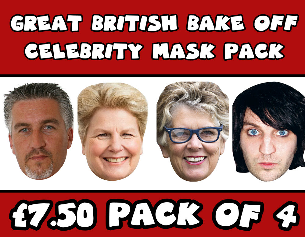Great british bake off celebrity face mask Fancy Dress Face Mask 2021 ...