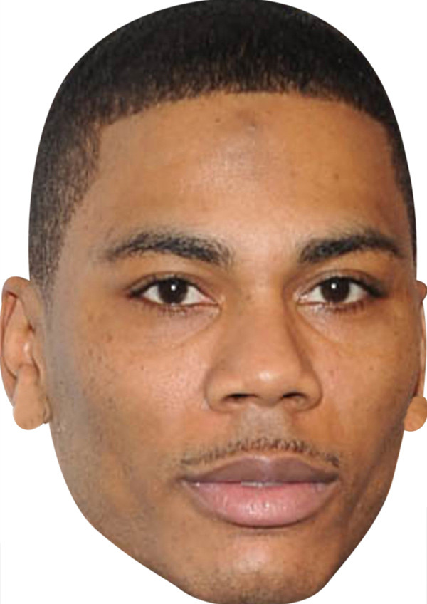 Nelly rapper CARDBOARD celebrity face masks. Fancy dress masks ...