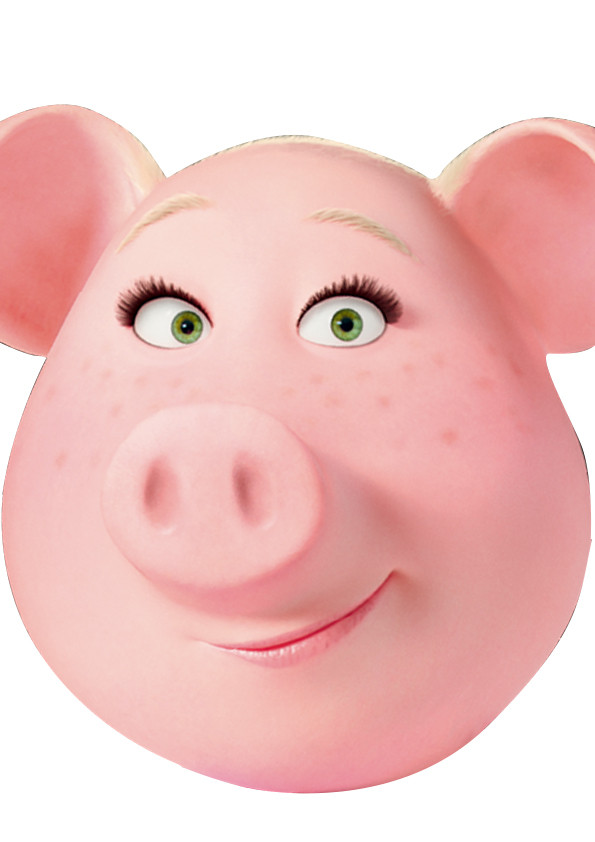 Slim Pig Sing CARDBOARD celebrity face masks. Fancy dress masks ...